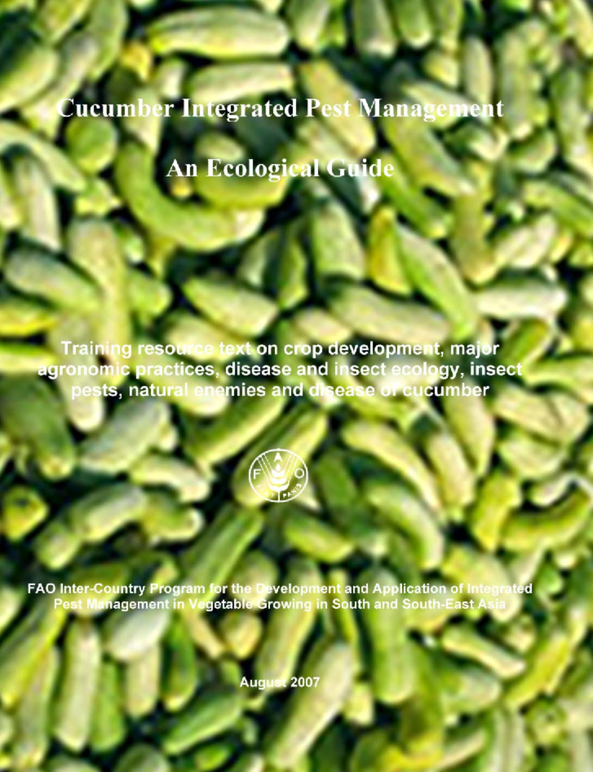 Cucumber Ecological guide ED - Cucumber ecological guide 2008 ii Why ...