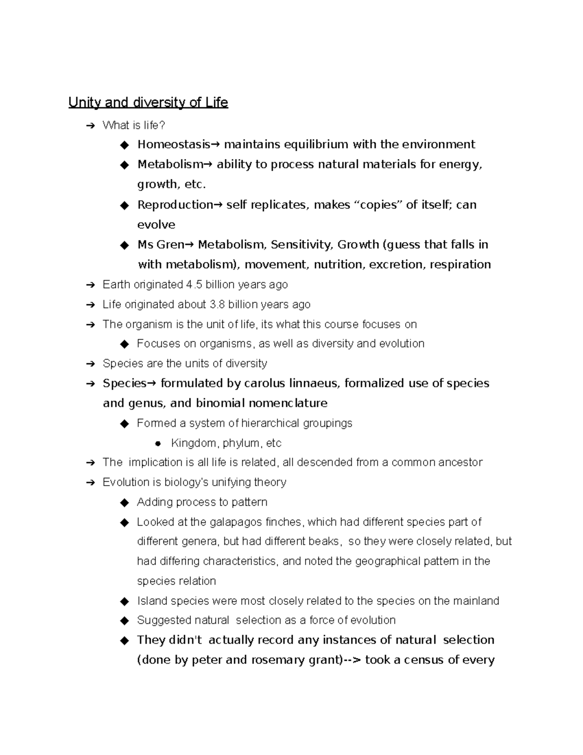 ED 101 Final Exam - Comprehensive Notes on Unity, Evolution ...