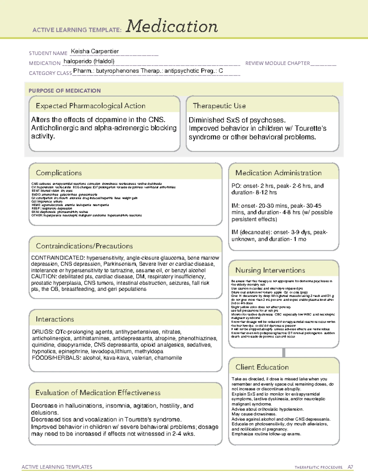 Buspirone - ATI Med card - ACTIVE LEARNING TEMPLATES THERAPEUTIC ...