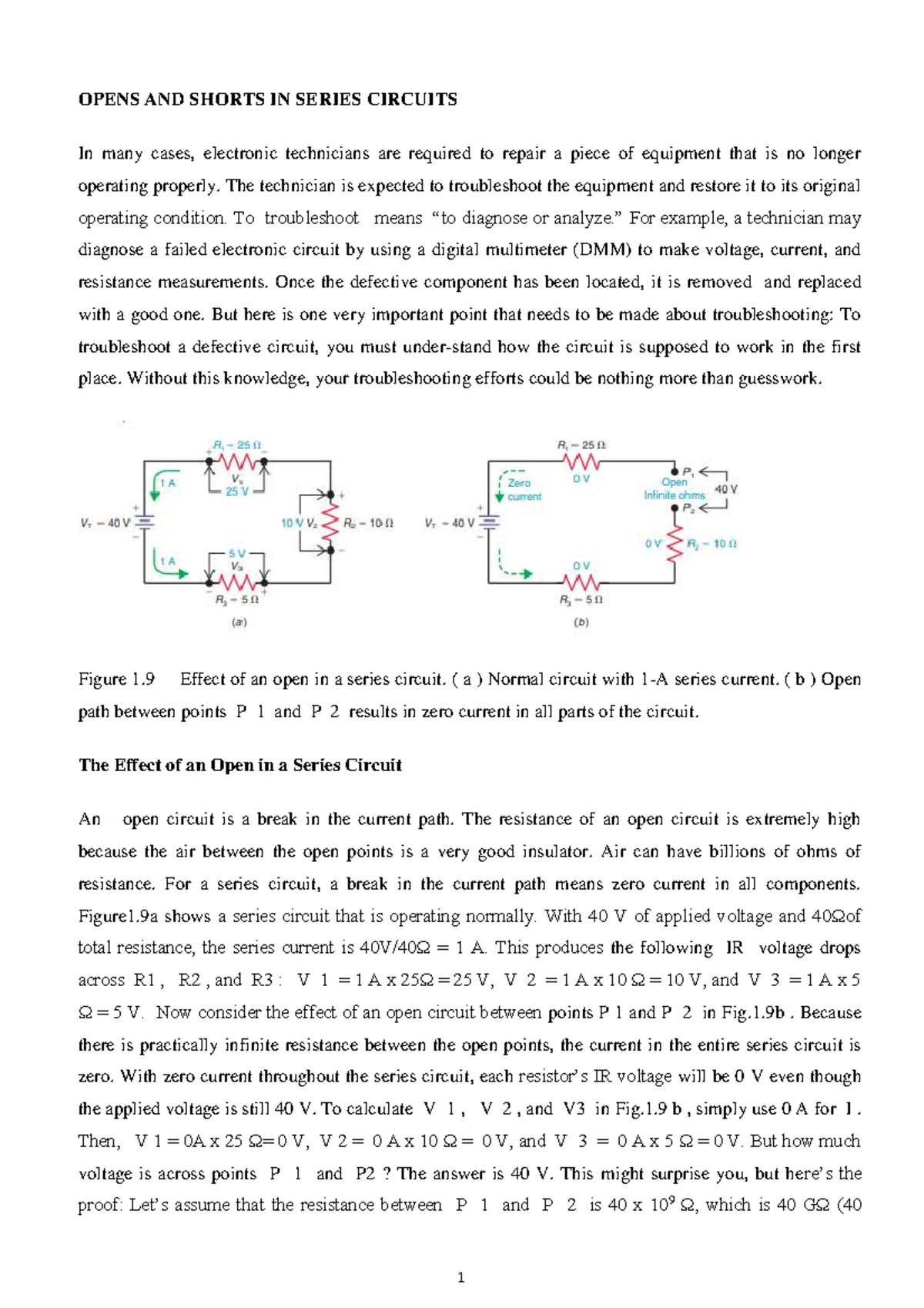 Basic Electronics L2: Series Circuits - Opens and Shorts Explained ...