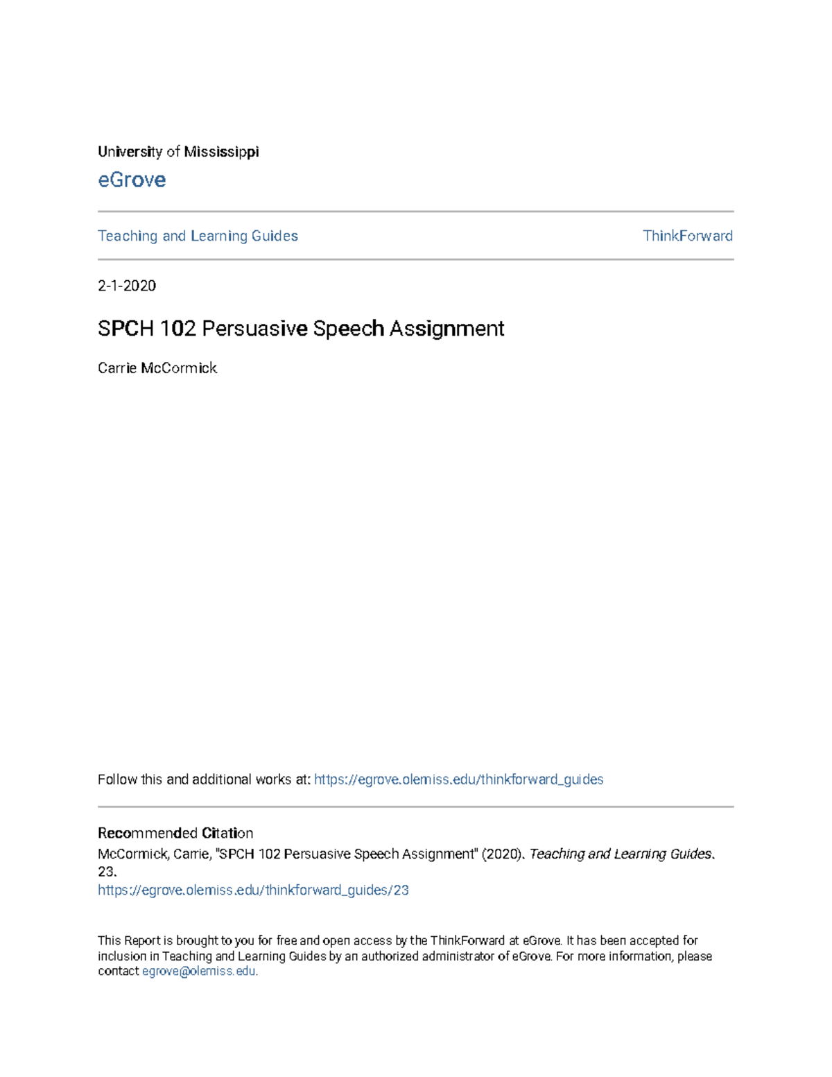 SPCH 102 Final Exam Persuasive Speech Assignment Guide - Studocu