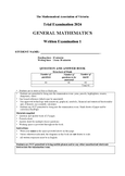 General Maths - Grade: 12 - Victorian Certificate of Education - Studocu