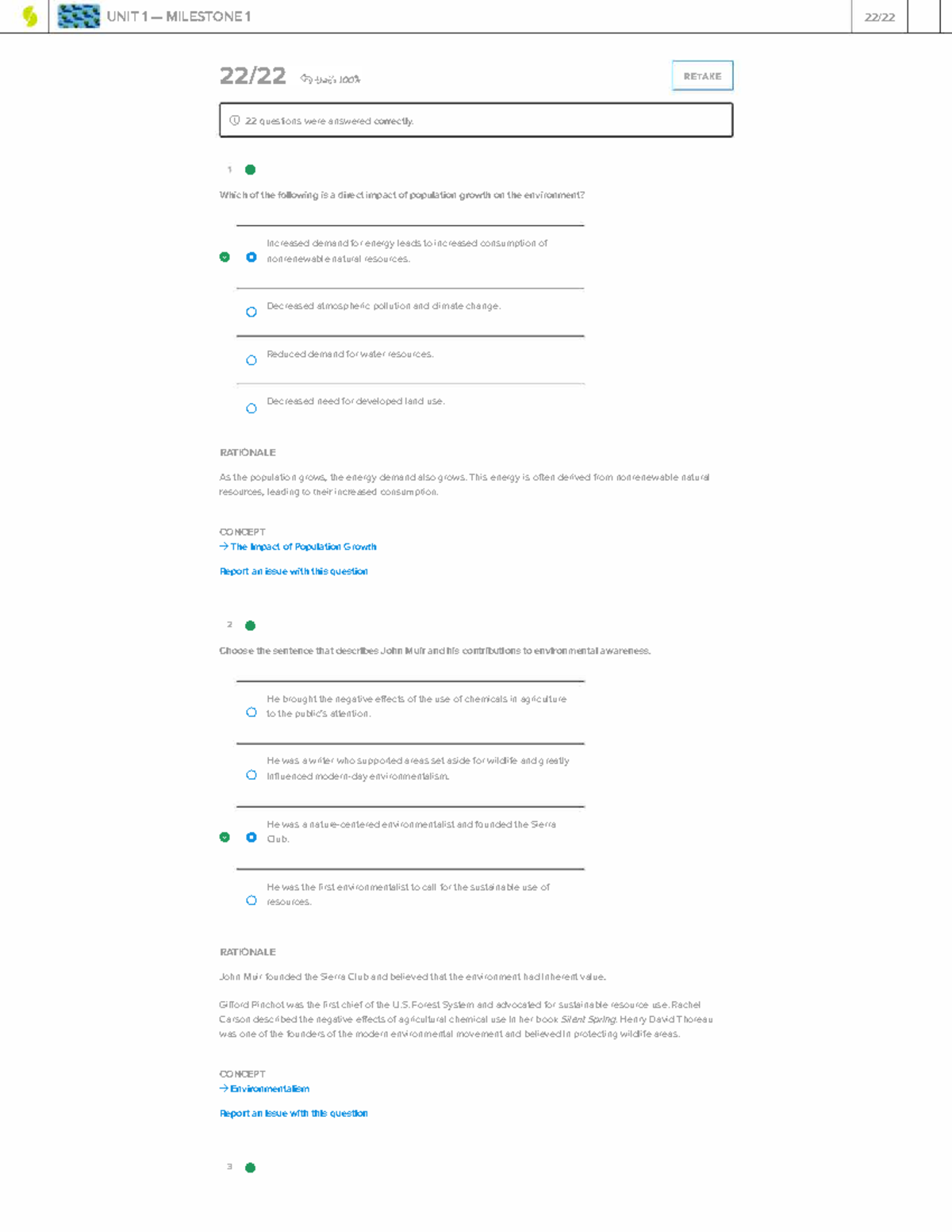 Environmental Science UNIT 1 Milestone 1 Review and Study Guide - Studocu