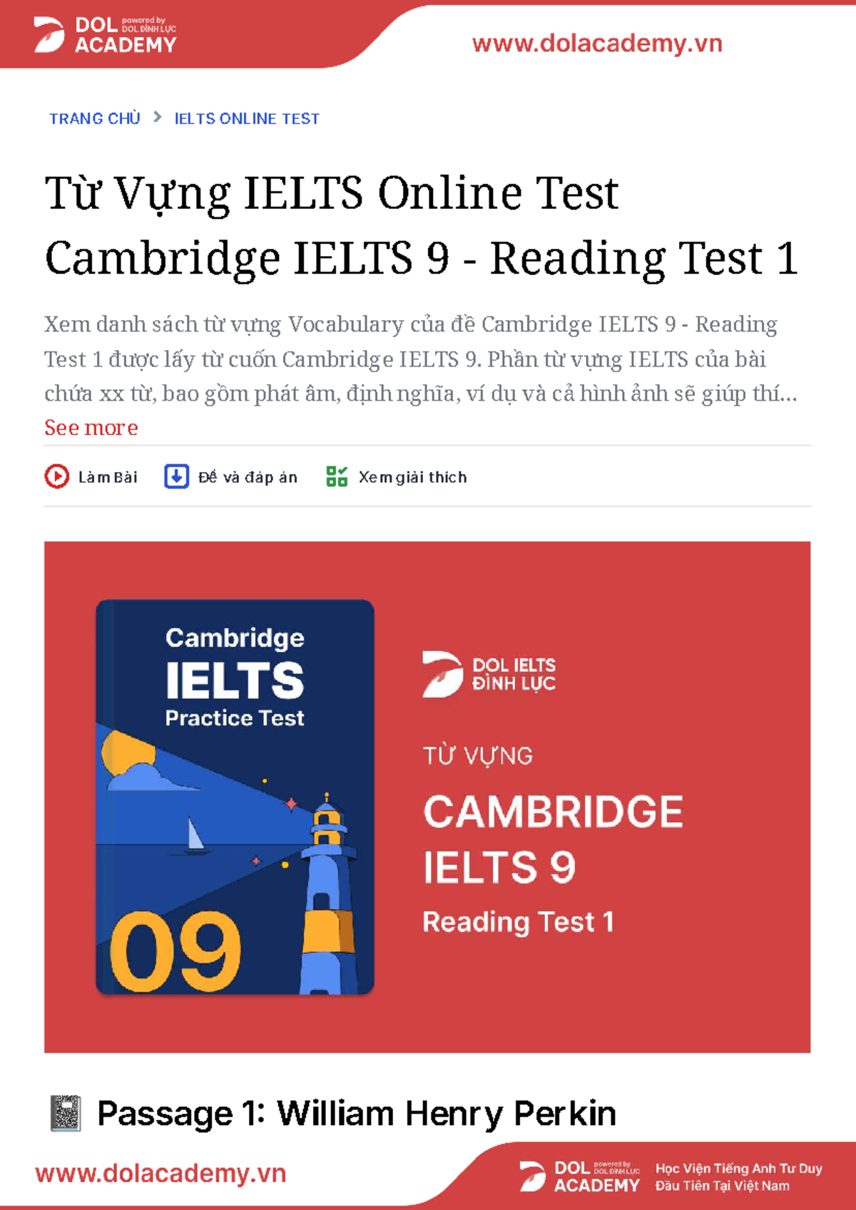 CAM9 - IELTS Reading Test 1 Vocabulary and Explanations - Studocu