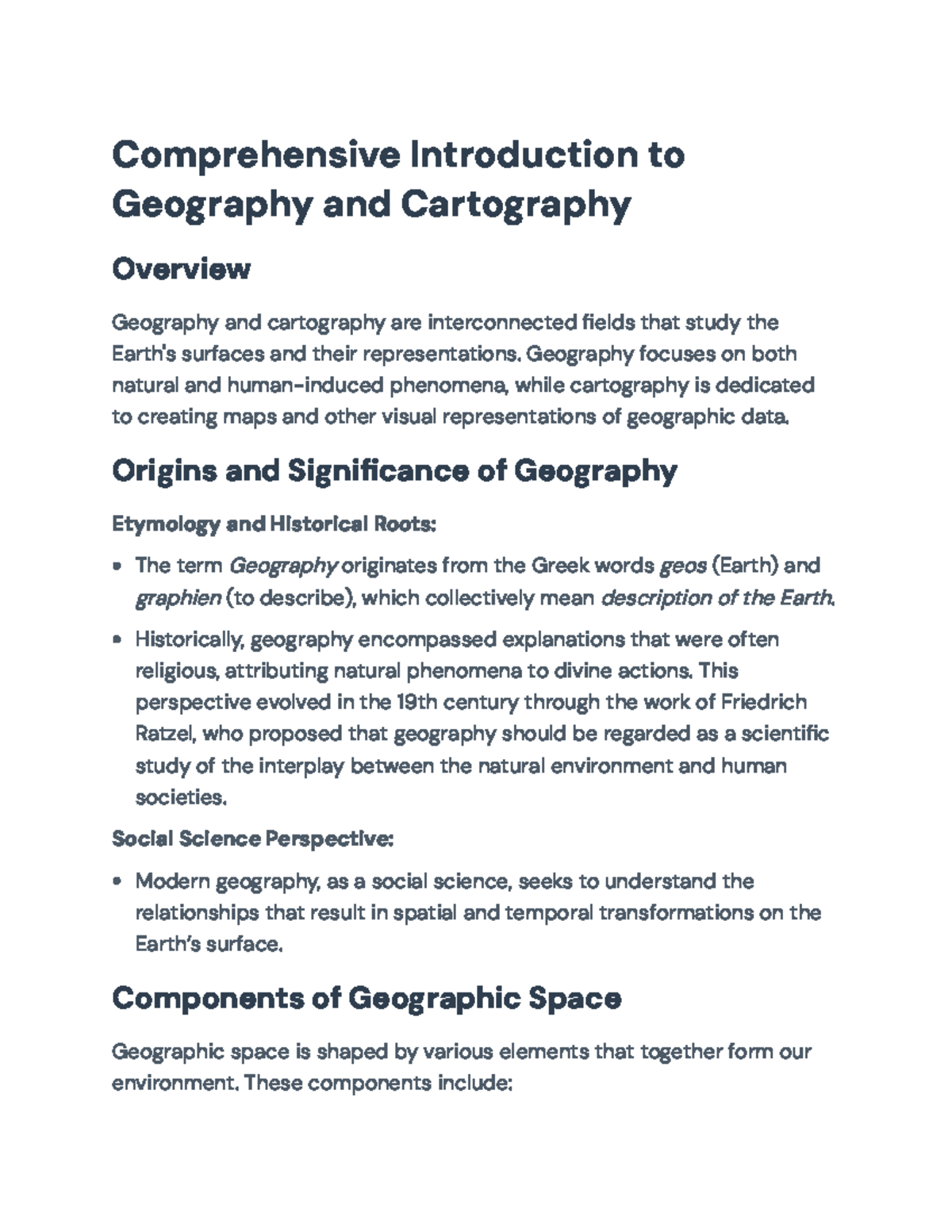 Geography and Cartography: Key Concepts and Techniques Overview ...