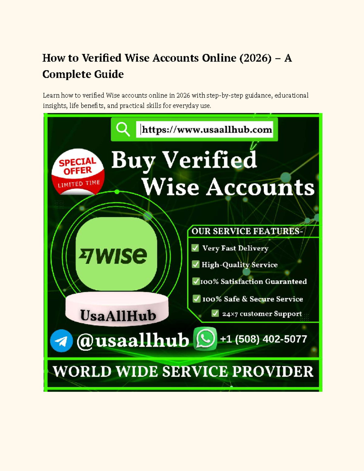 How to Verify Wise Accounts Online (2026): A Complete Guide - Studocu