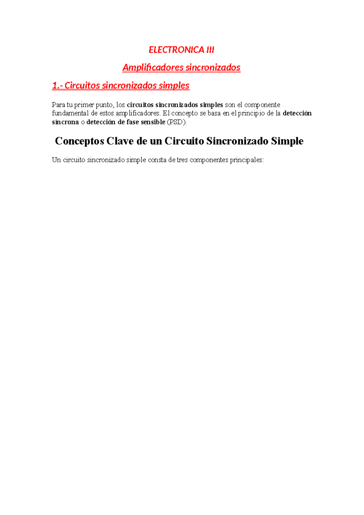 ELECTRONICA: Amplificadores Sincronizados y Circuitos Sintonizados ...