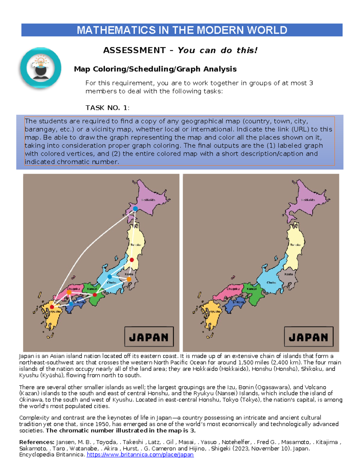Mathmworld Module-3 Assessment Map-Coloring - ASSESSMENT – You can do ...