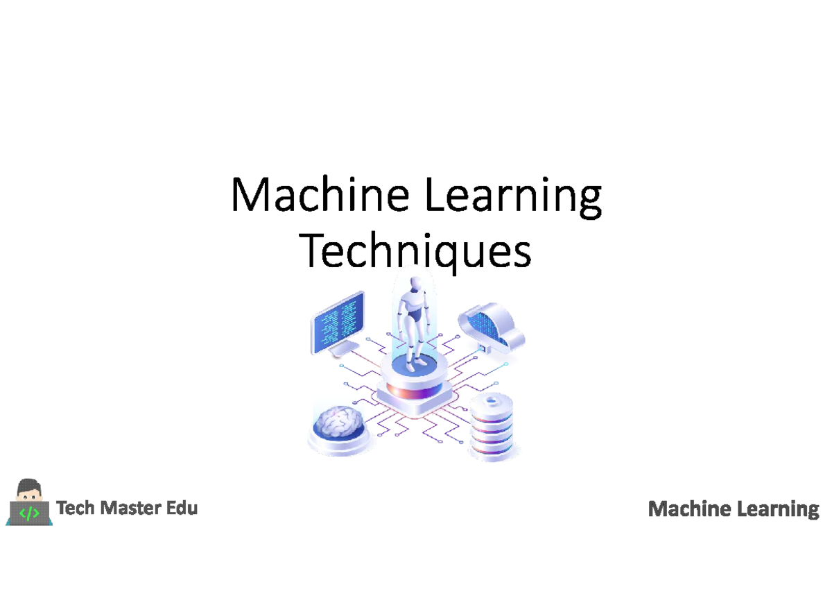 Machine Learning Techniques (CS101) - Chapter Overview and Key Concepts - Studocu