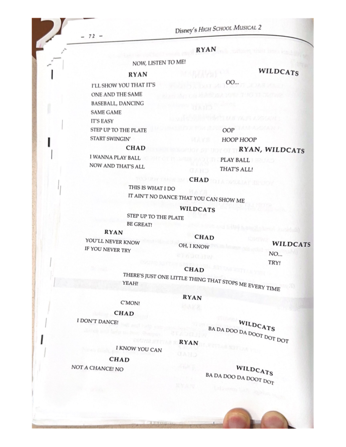 HIGH SCHOOL MUSICAL 2 Script Excerpt: Pages 72-95 Analysis - Studocu