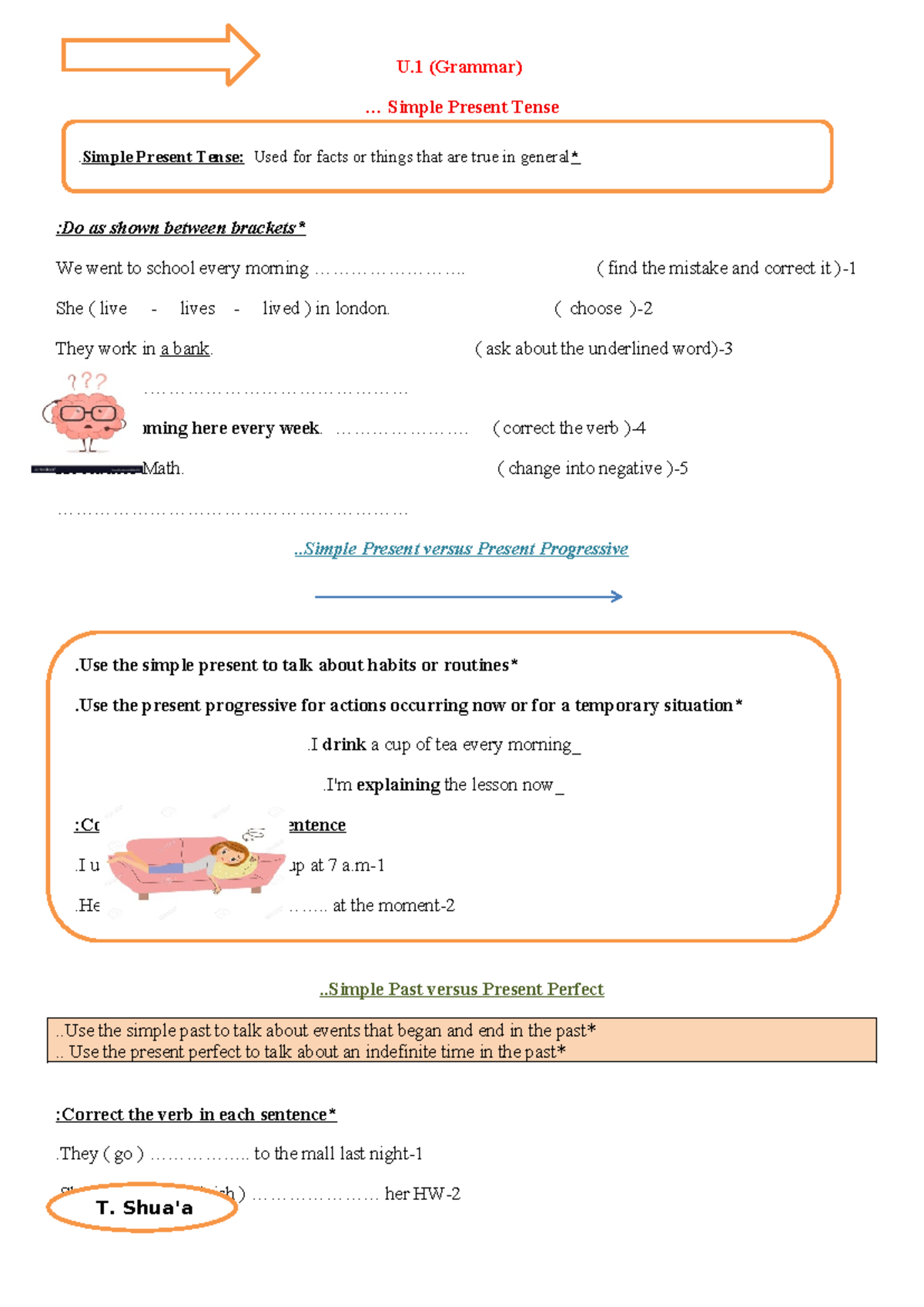 U.1 Grammar Lesson: Simple Present Tense Explained - Studocu