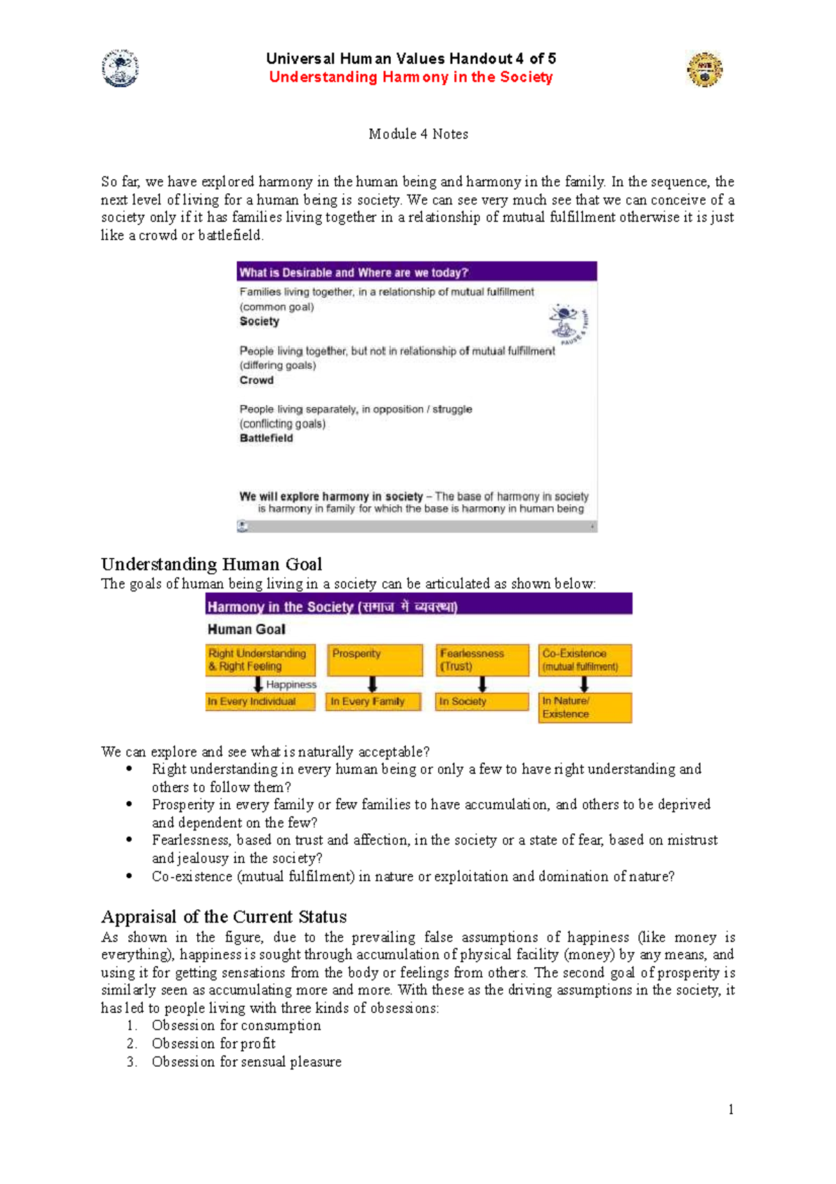 Module 4 & 5 Notes - Module 4 Notes So far, we have explored harmony in ...