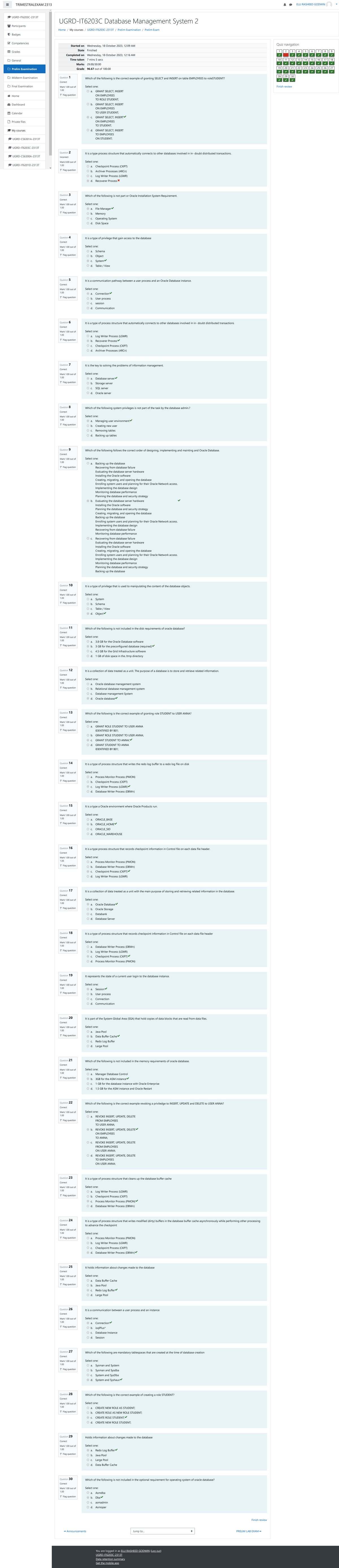 UGRD-IT6203C Database Management System 2 Prelim Exam Review - Studocu