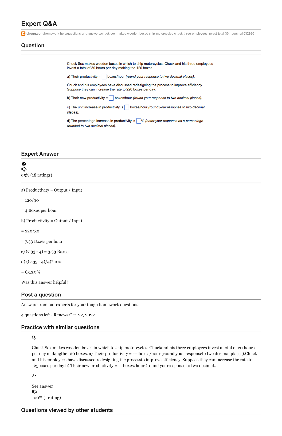 Chegg.com - its note - Expert Q&A chegg - Studocu