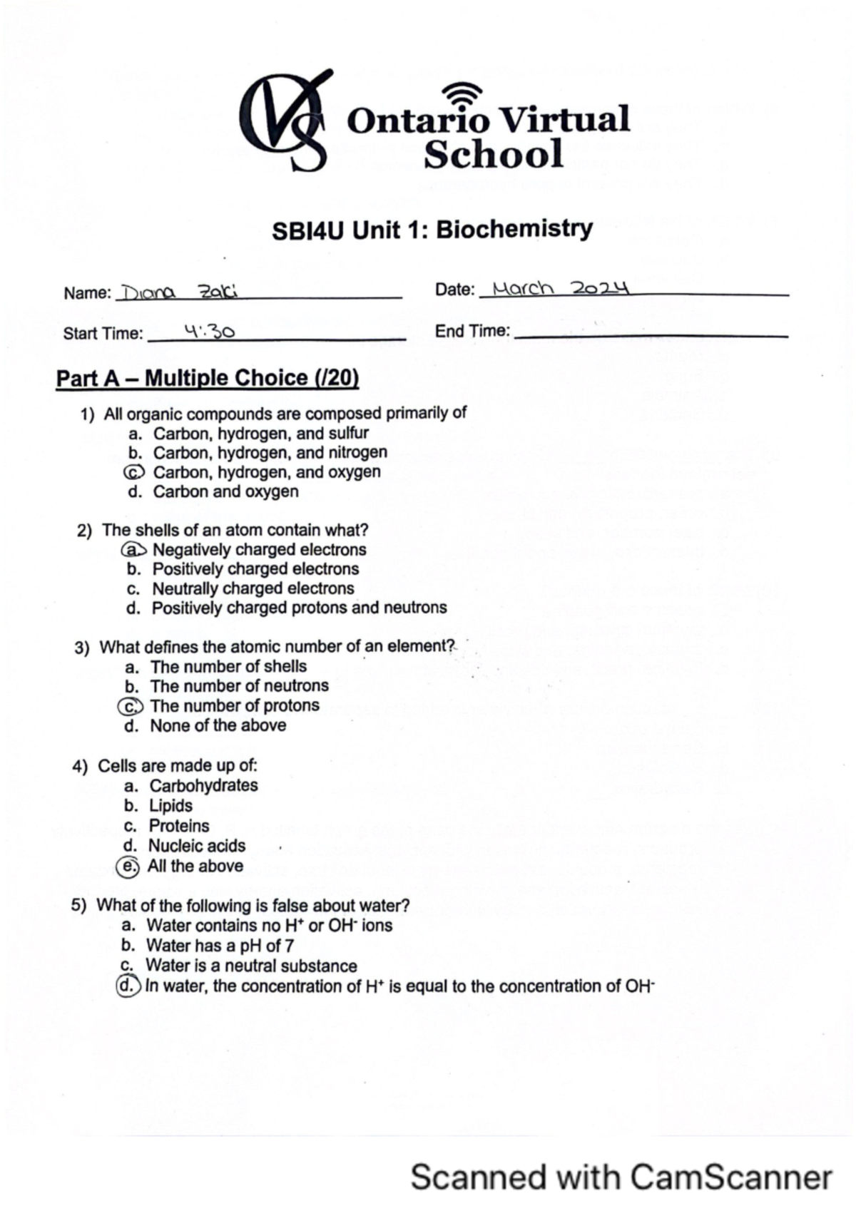 OVS Bio Unit 1 Test Review and Study Guide - Studocu