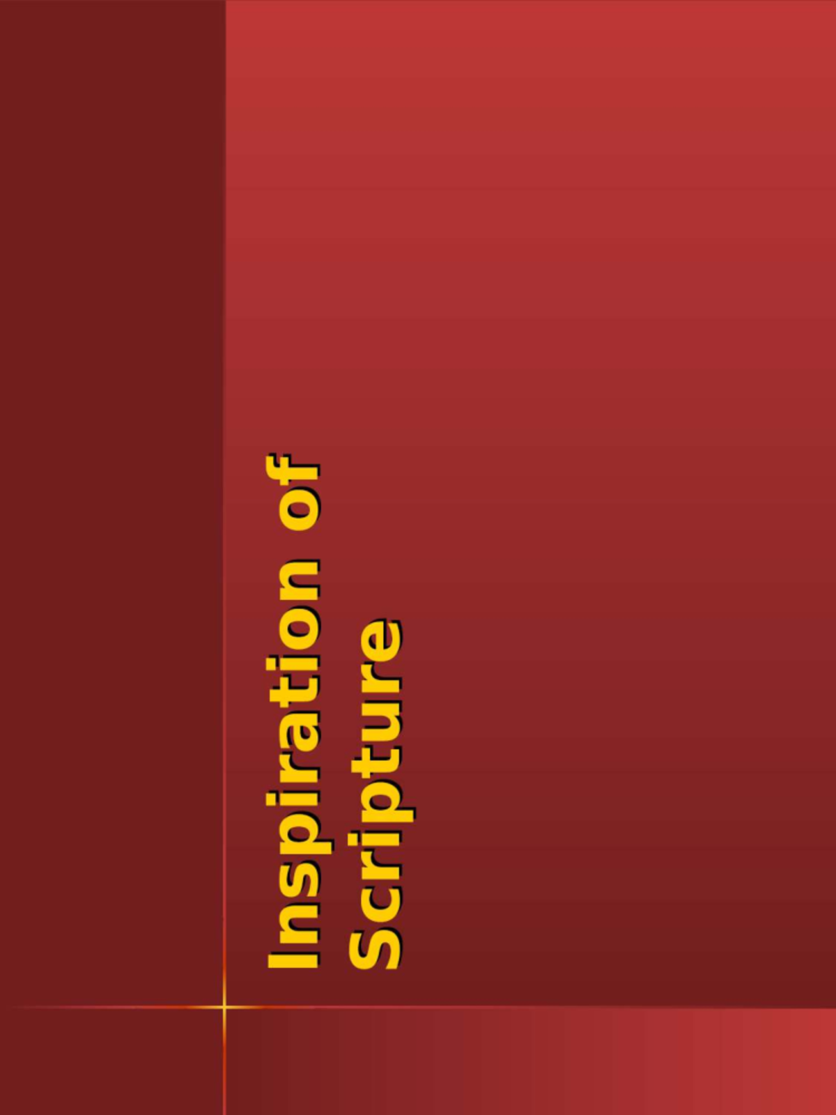 Midterm Study Guide: Inspiration of Scripture (Course Code) - Studocu