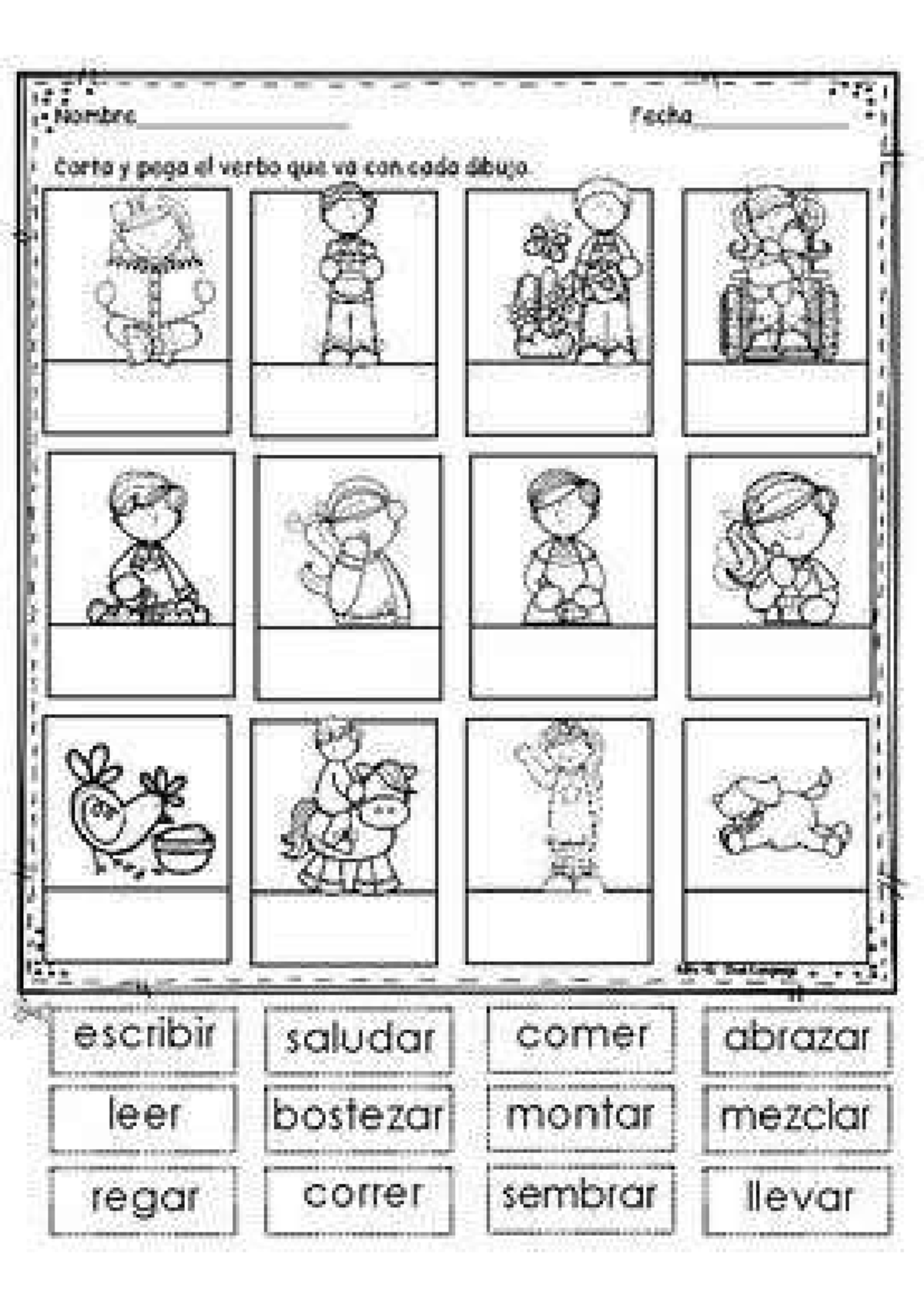 Los Verbos en espanol Hojas de trabajo Spanish Verbs Worksheets ...