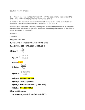 conversion unit - Thermodynamics 2 - Studocu