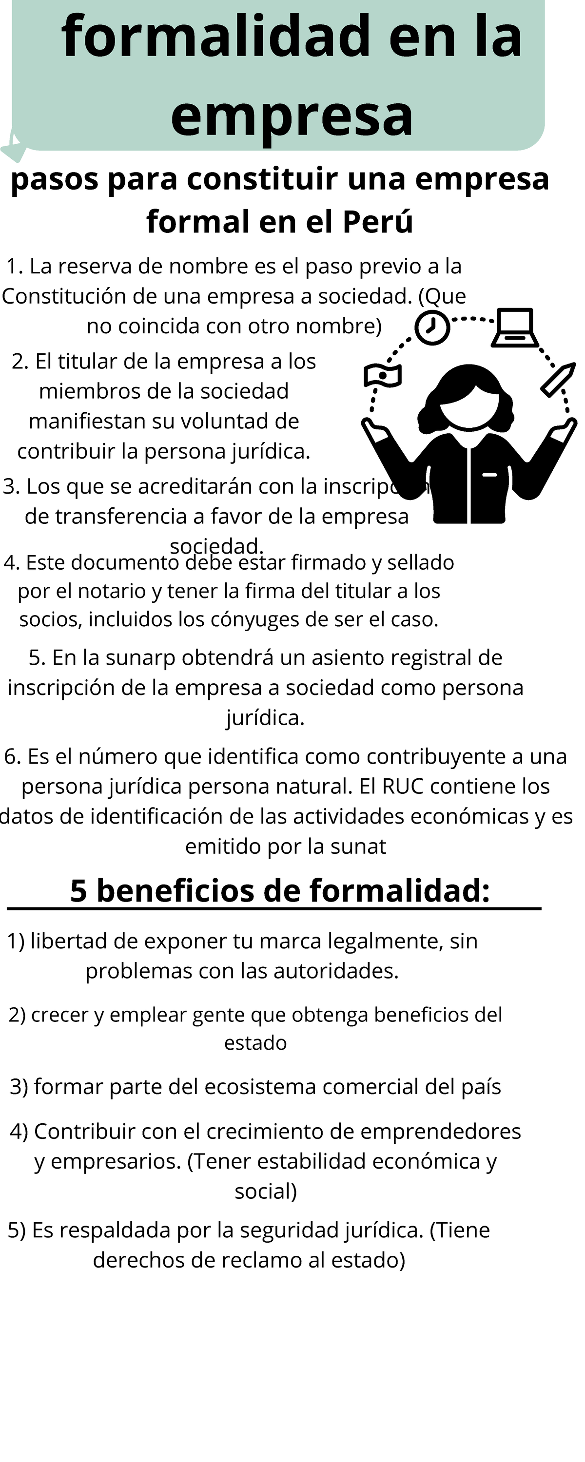 Formalidad en la Empresa: Pasos para Constituir una Empresa en Perú - Studocu