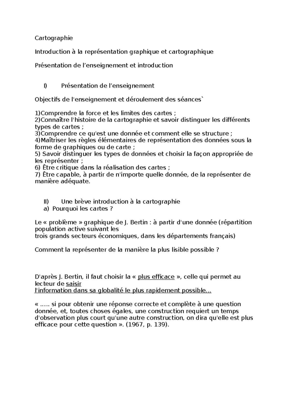 Cartographie - Introduction à la représentation graphique et ...