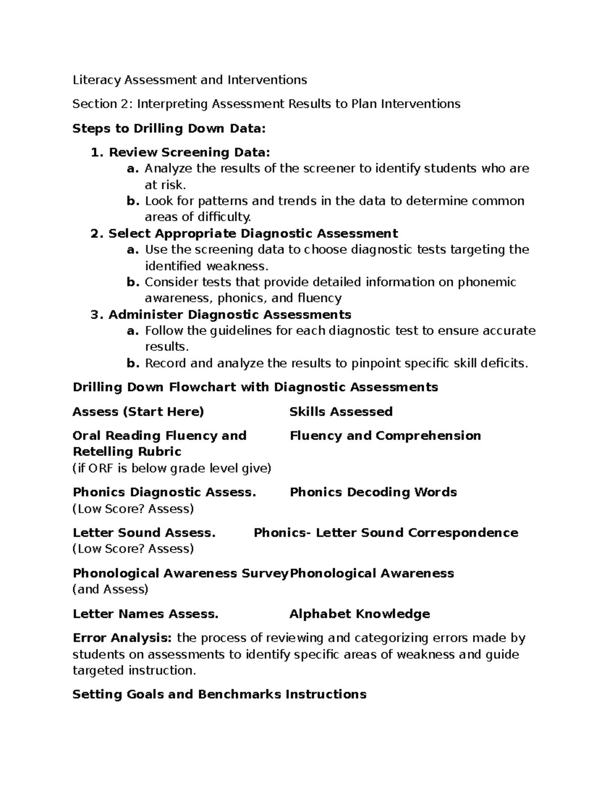 EDU 101: Literacy Assessment & Intervention Strategies - Section 2 ...