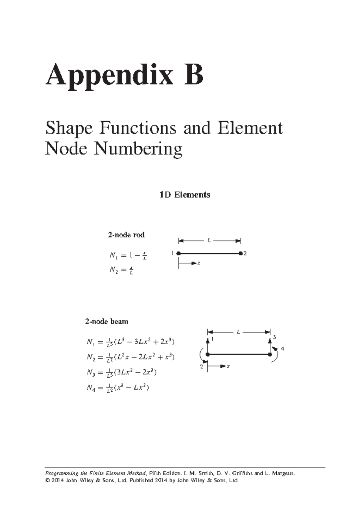 Appendix B: Shape Functions & Node Numbering for 1D, 2D, 3D Elements ...