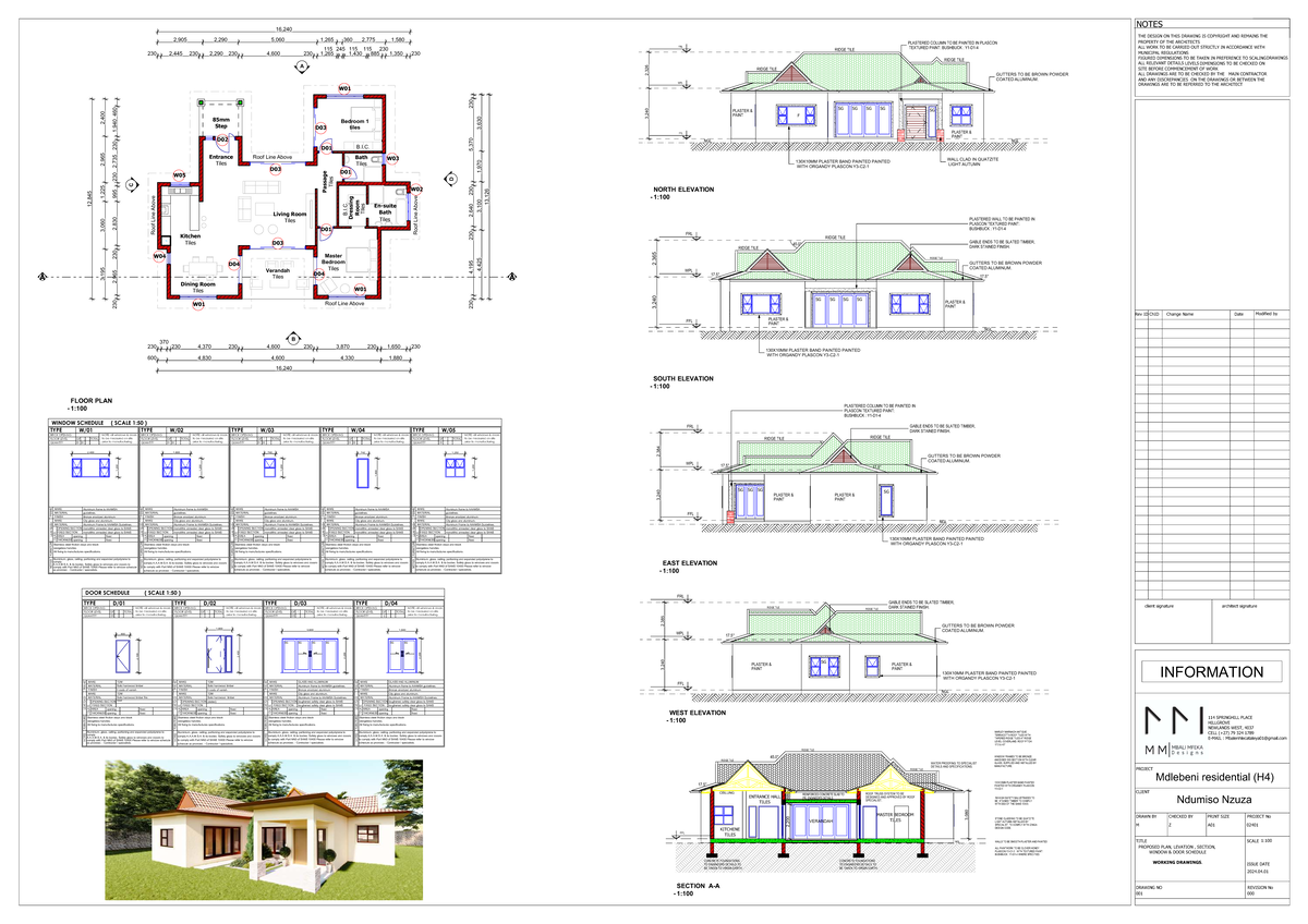 Proposed Plan, Elevation, Section & Window/Door Schedule (H4) - Studocu