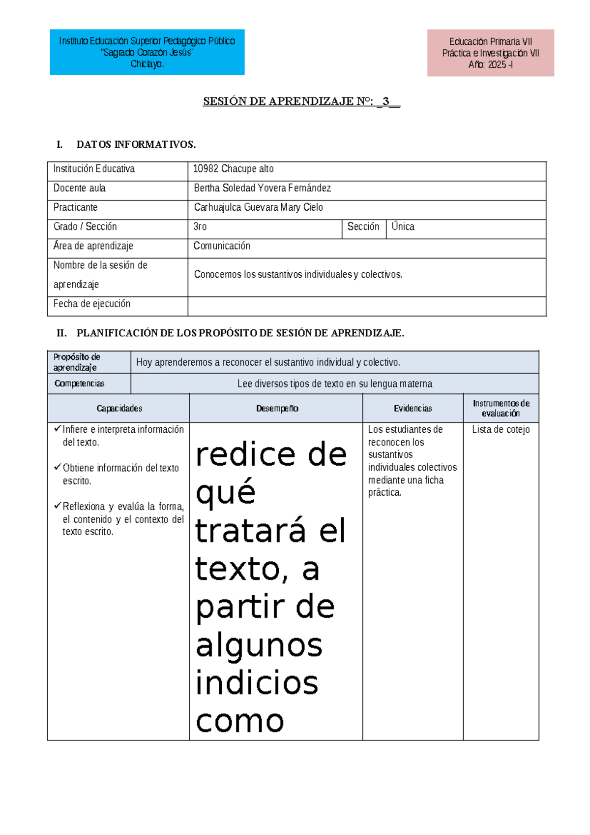 Educación Primaria VII: Conocemos los Sustantivos Individuales y ...