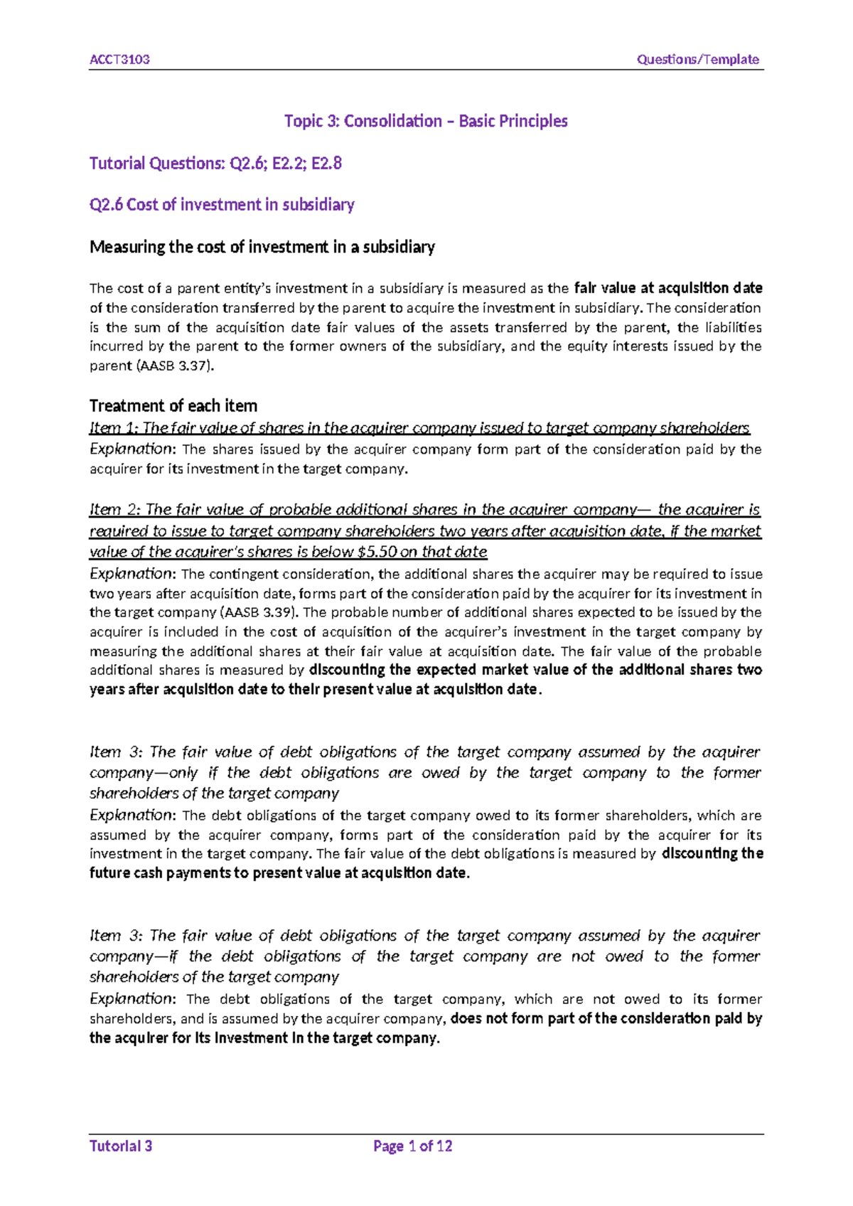 T03 Consolidation Basic Principles Tutorial Questions and Analysis ...