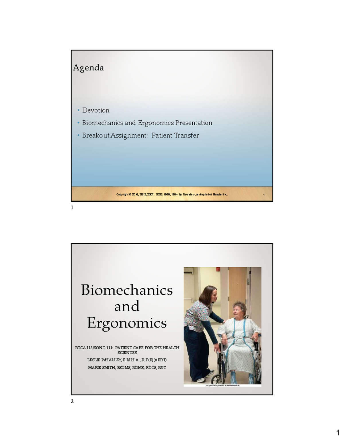 Patient Transfer Techniques and Safety in RTCA 113/SONO 111 - Studocu