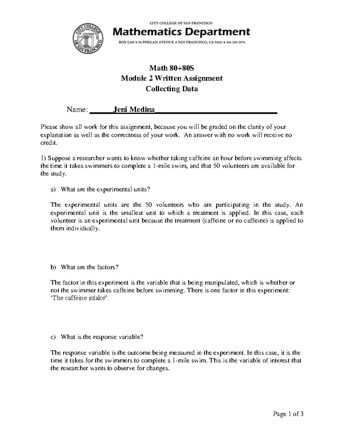 80 Module 2 Written Assignment - Page 1 of 3 Math 80+80S Module 2 ...