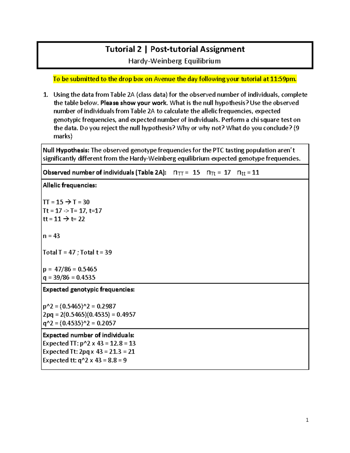 Post-Tutorial Assignment 2 F25: Equilibrium Analysis and Chi-Square ...