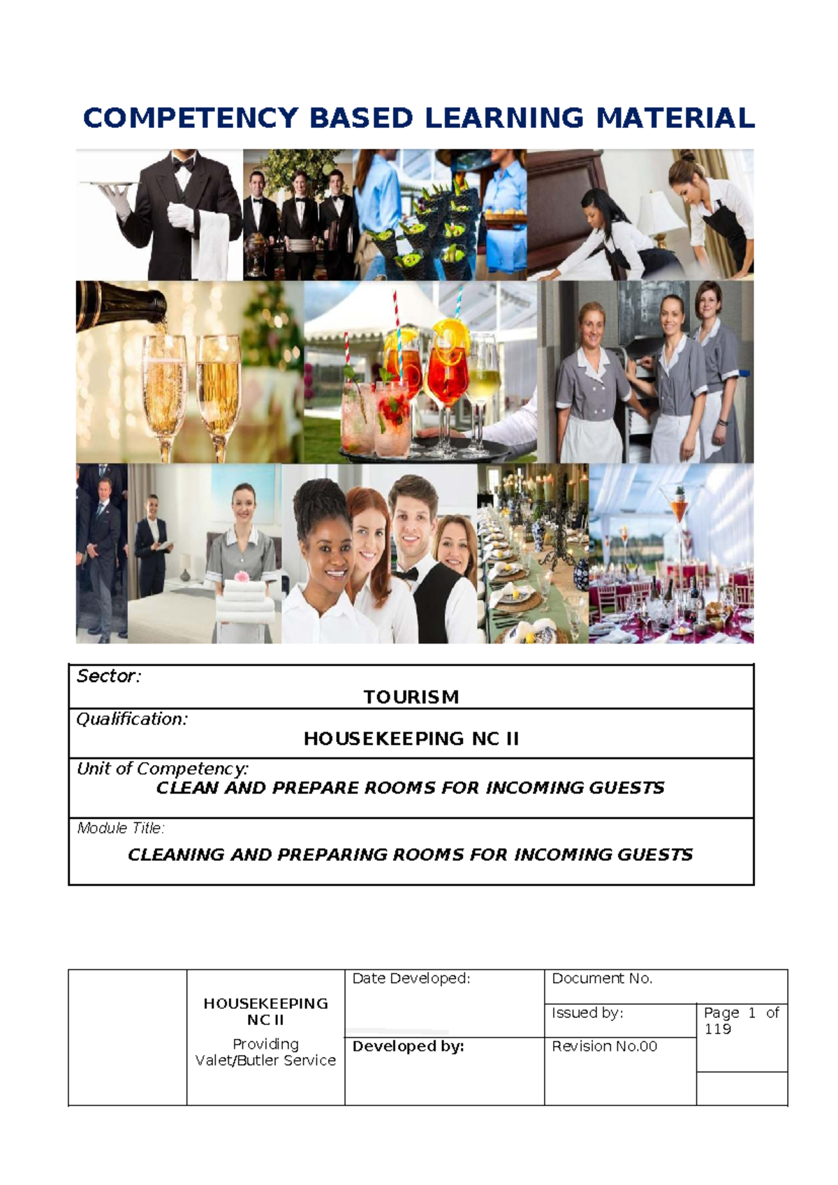CORE 3 HSK - Competency-Based Learning Module: Housekeeping NC II - Studocu