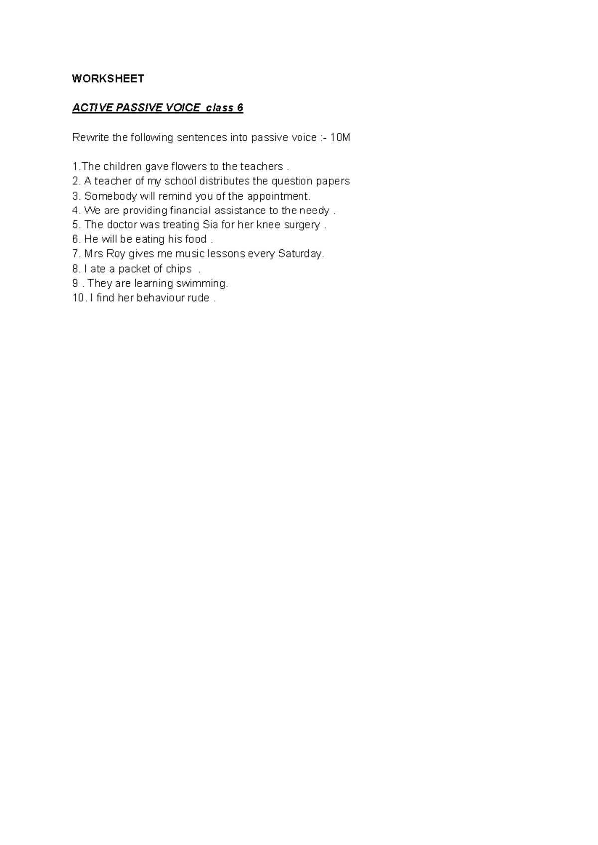 Active-passive - English Practise - WORKSHEET ACTIVE PASSIVE VOICE ...