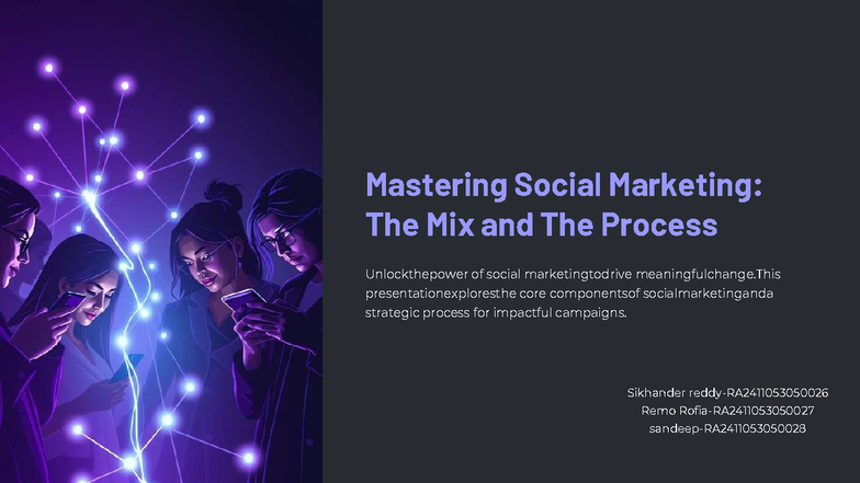 Mastering Social Marketing: Strategies for Impactful Campaigns - Studocu