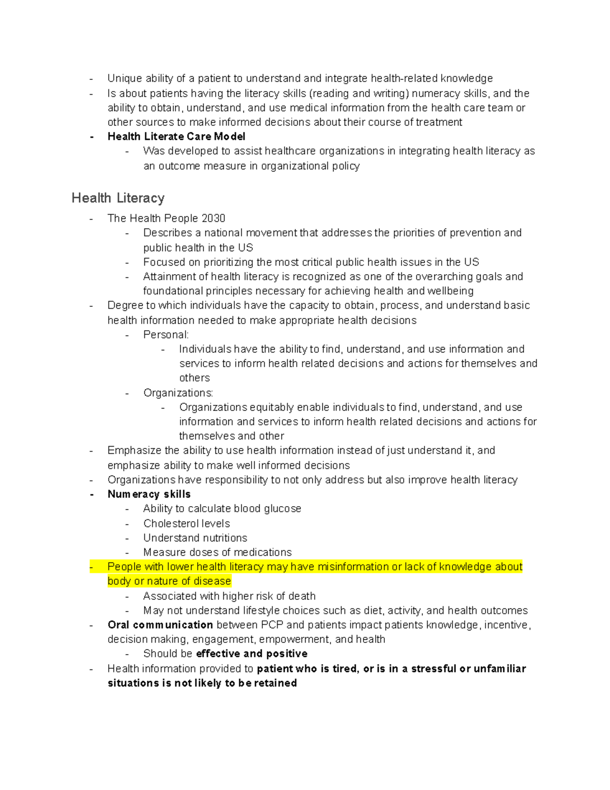 Health Literacy: Enhancing Patient Understanding and Decision-Making ...