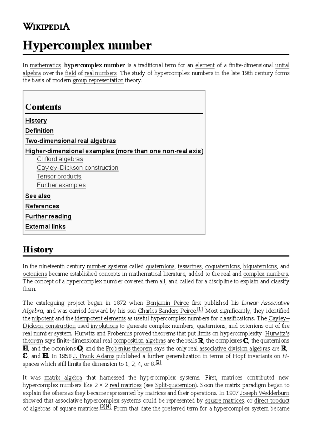 Hypercomplex number - Numeros hipercomplejos - Hypercomplex number In mathematics, hypercomplex ...
