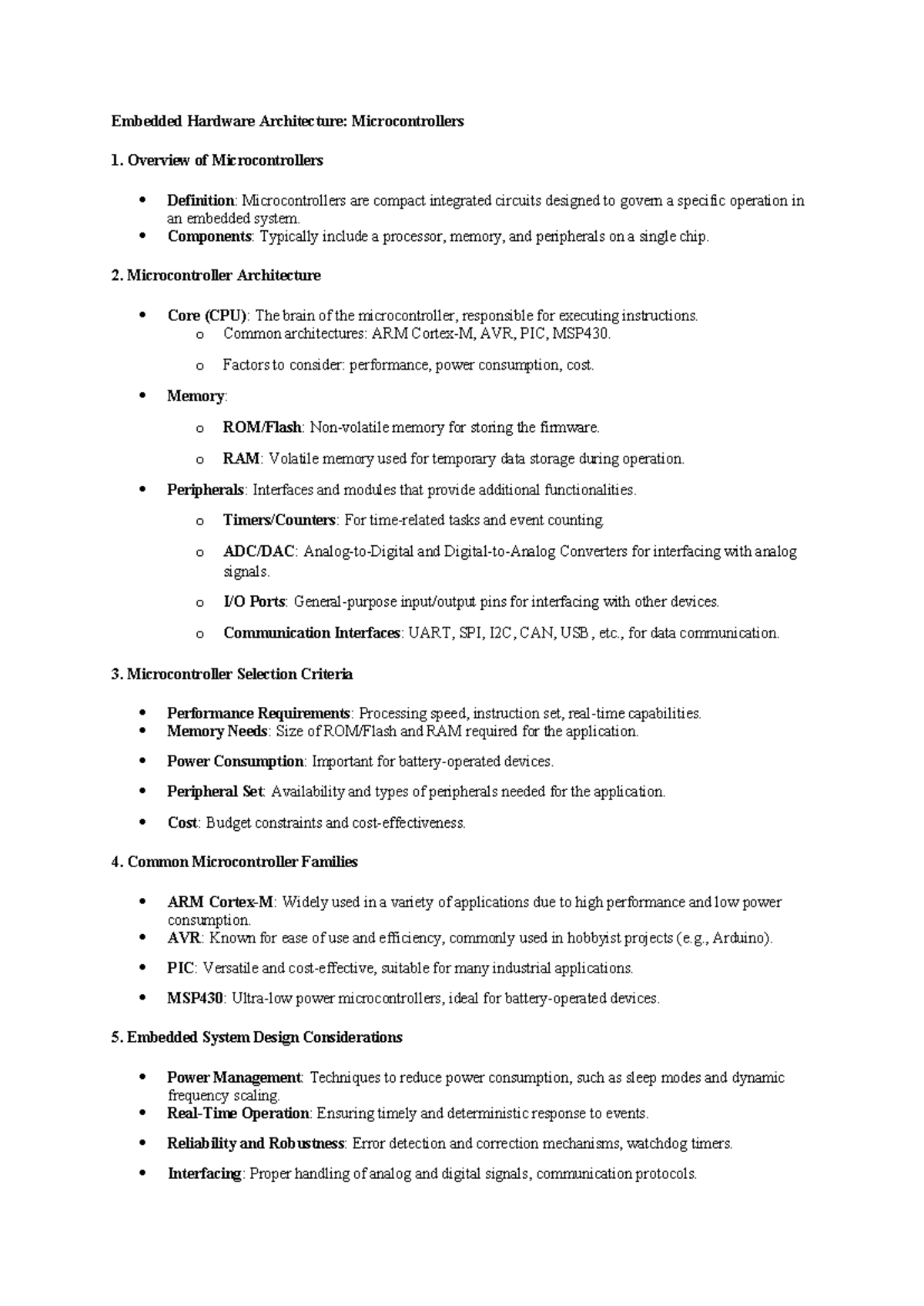 Embedded System Module 1 & Module 2 Notes - Embedded Hardware ...