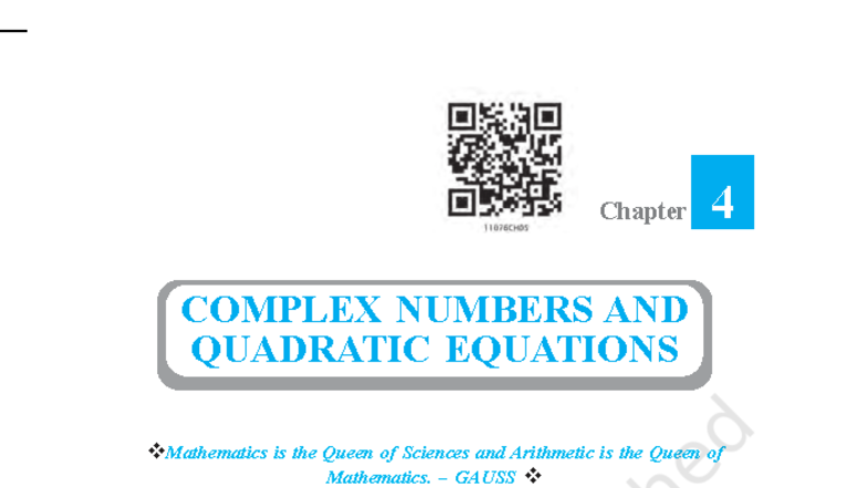 Kemh104 - Mathematics Chapter 4: Complex Numbers & Quadratics - Studocu