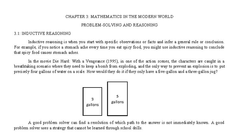 CHAPTER 3: PROBLEM SOLVING & REASONING IN MATHEMATICS - Studocu