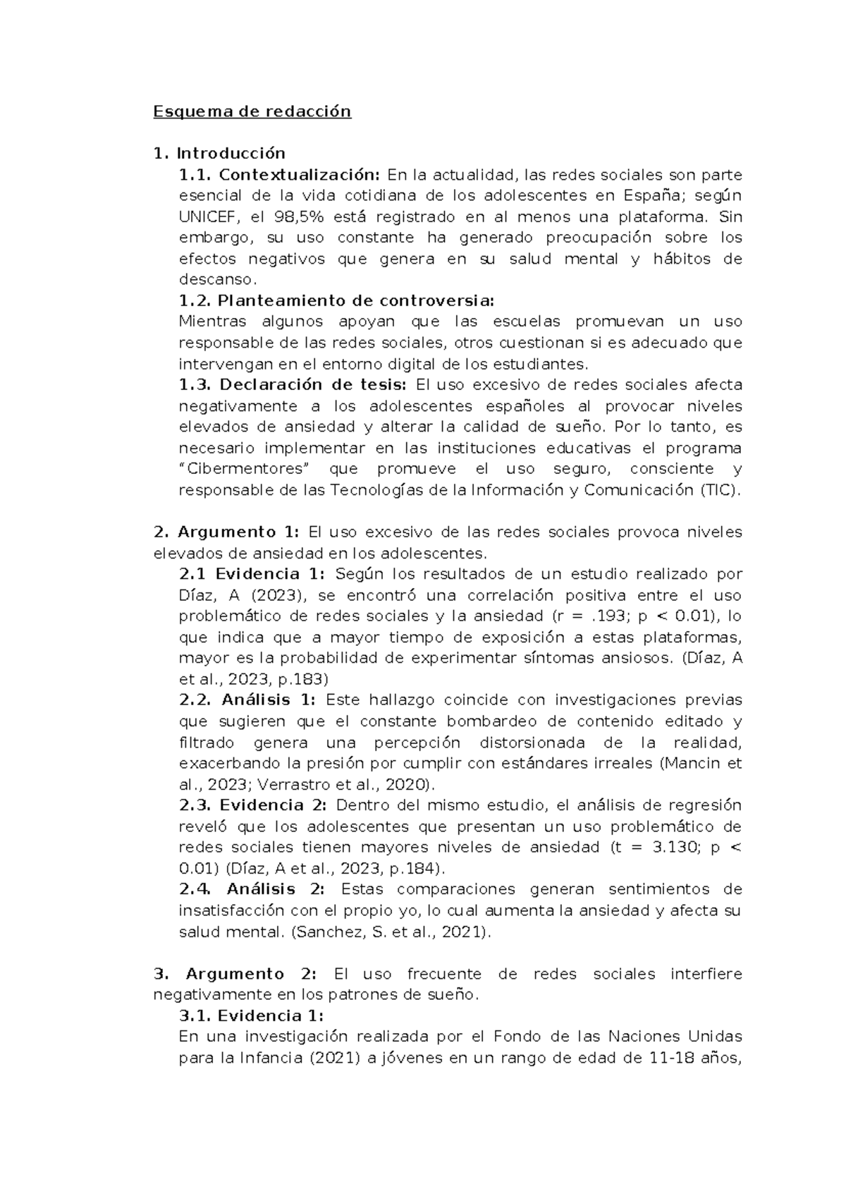 Ensayo Argumentativo sobre el Impacto de las Redes Sociales en ...
