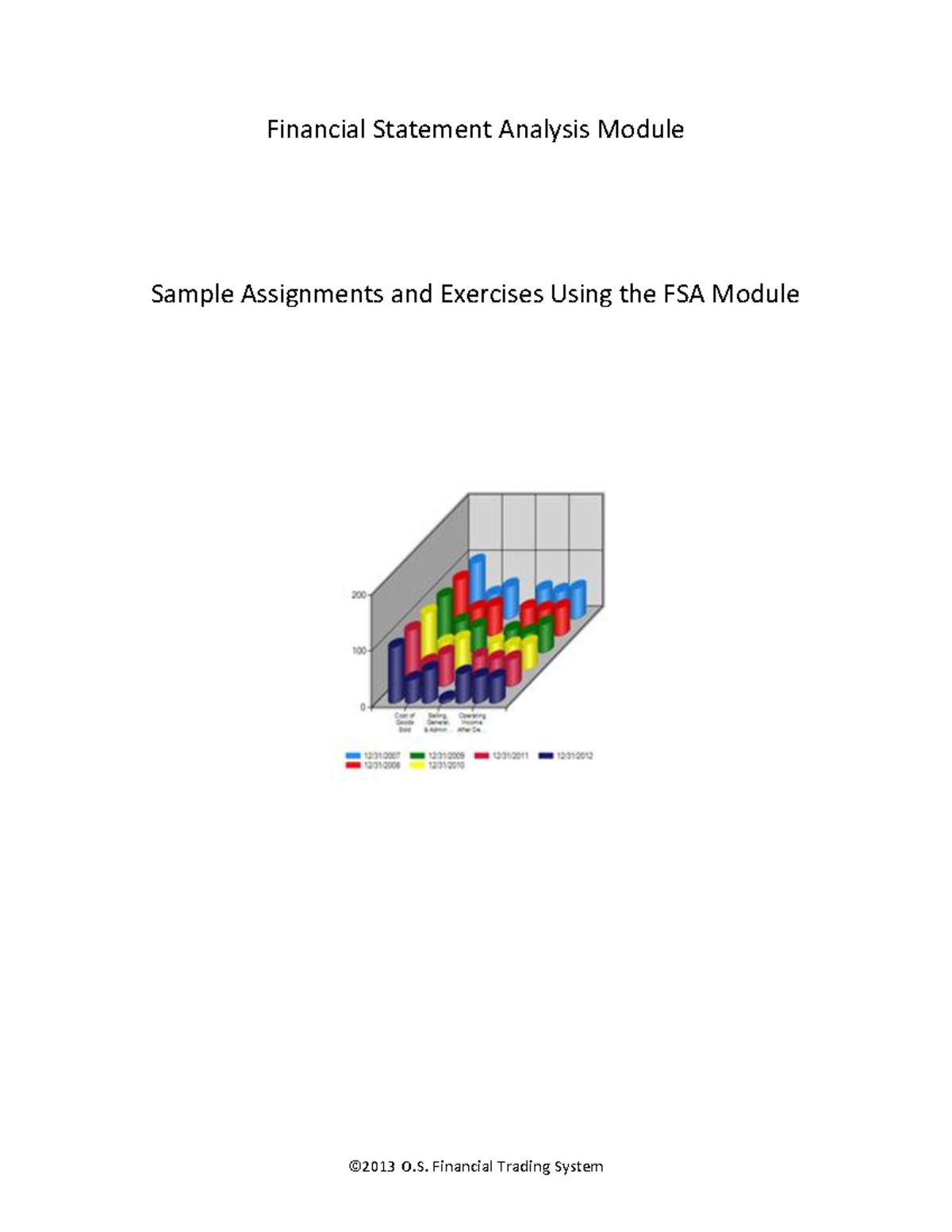 Financial Statement Analysis Exercises for FSA Module - Studocu