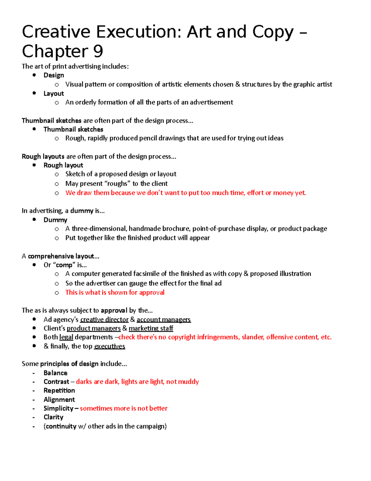 Adv207 ch9 - Taught by Professor Amy Hitt - Creative Execution: Art and ...