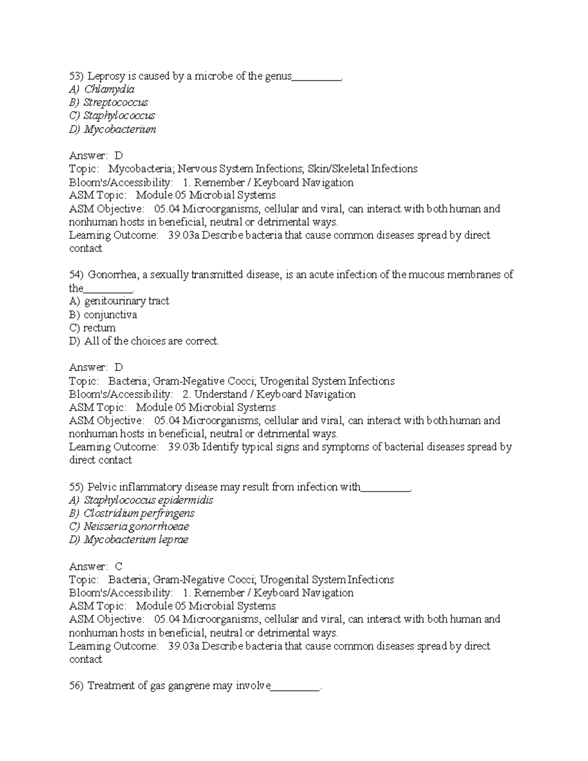 Test Bank for Prescott's Microbiology 12th Ed. (ASM) - Infections ...