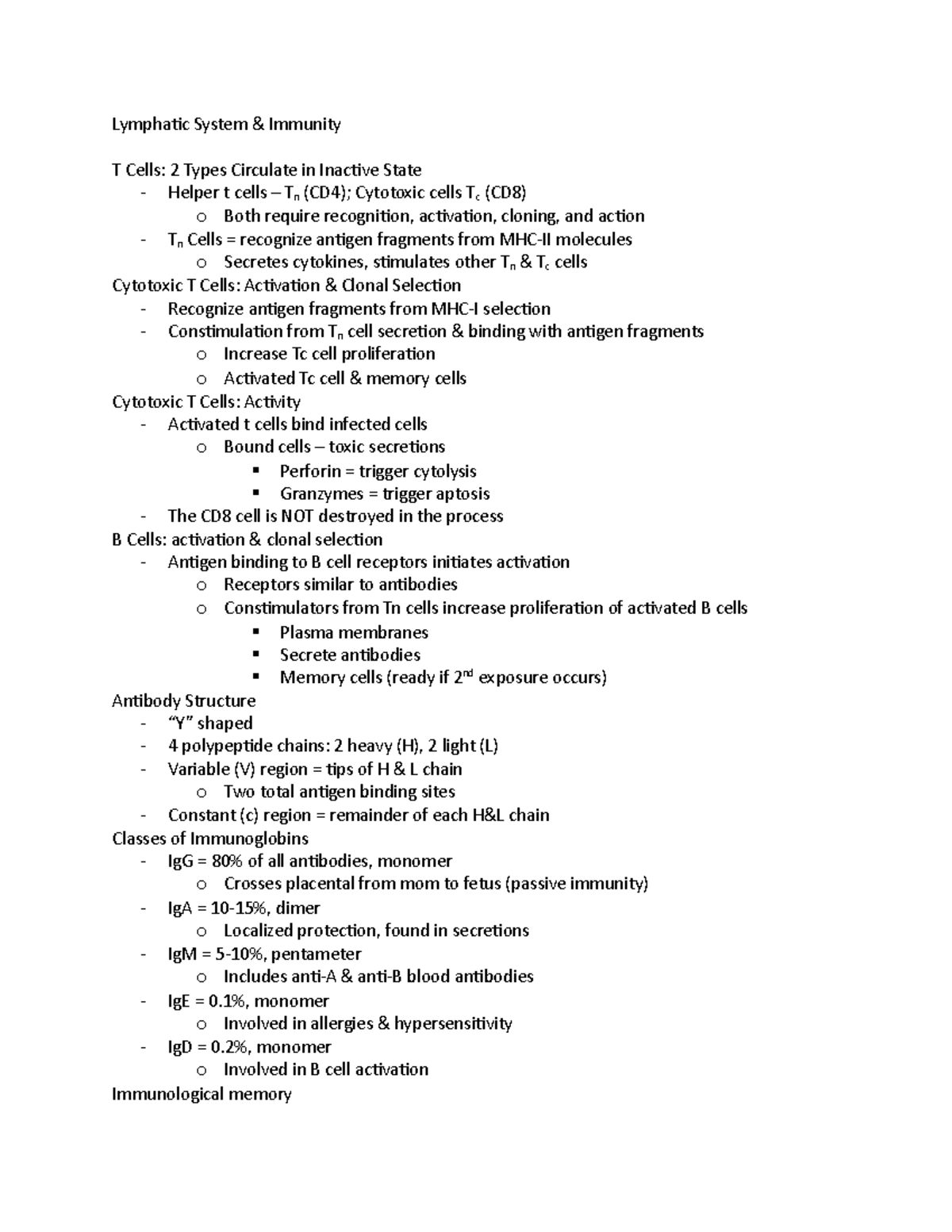 Lymphatic System 1 - Studocu