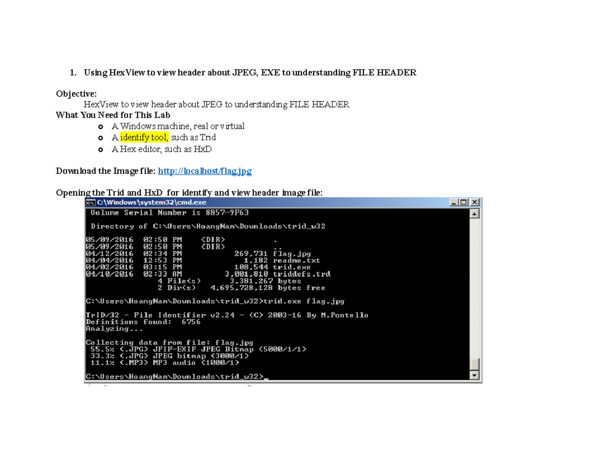 1.2 How to use some tools for viewing header file - 1. Using HexView to view header about JPEG ...