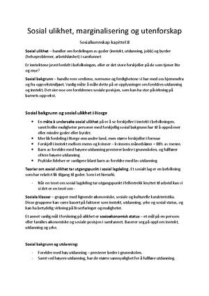 Kapittel 5 - Begreper - Sosiale roller - Sosiologi 2STG - Kapittel 5 Begreper: Sosiale roller ...