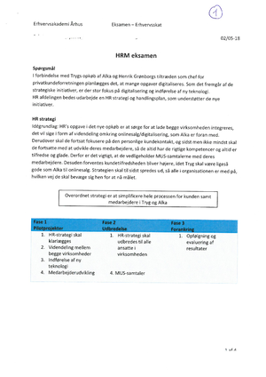 Eksamen maj 2017 svar - 3 Valgfag 1 HRM 3. maj 2017 Danske Bank ...