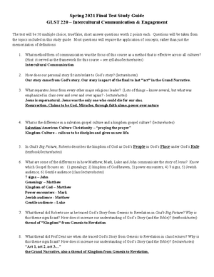Gospel Communication Project Grand Narrative Outline Template - GLST ...
