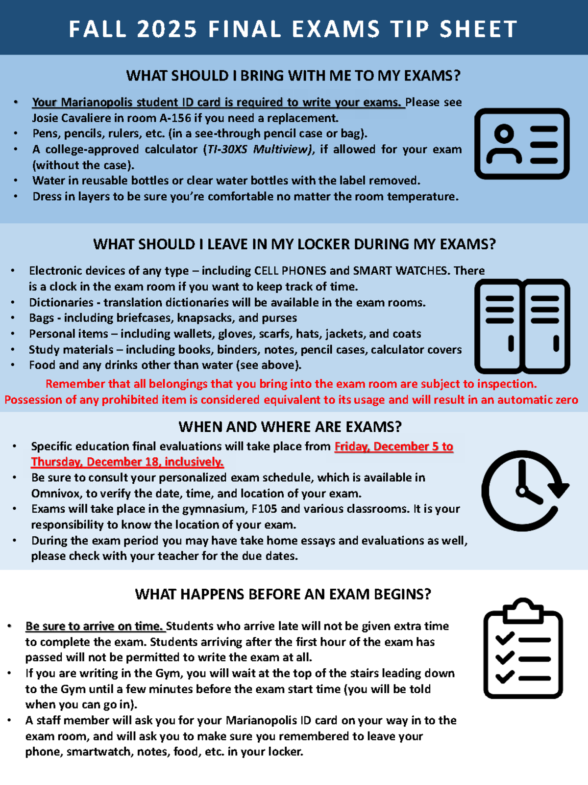 FALL 2025 FINAL EXAM PREP: ESSENTIAL ITEMS & GUIDELINES - Studocu